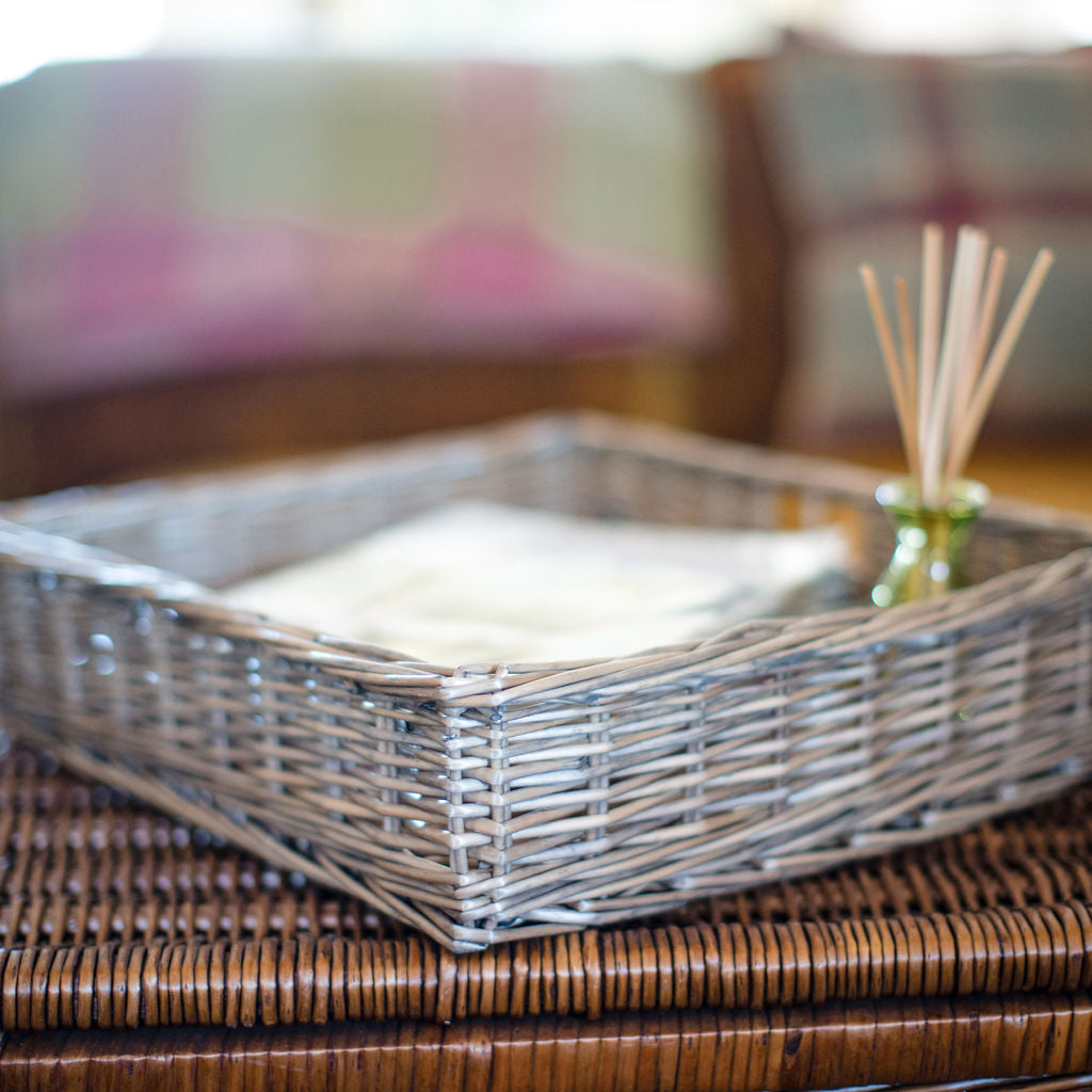 Light Grey Rectangular Wicker Footstool Tray Bundle – Arthur Cameron Trade